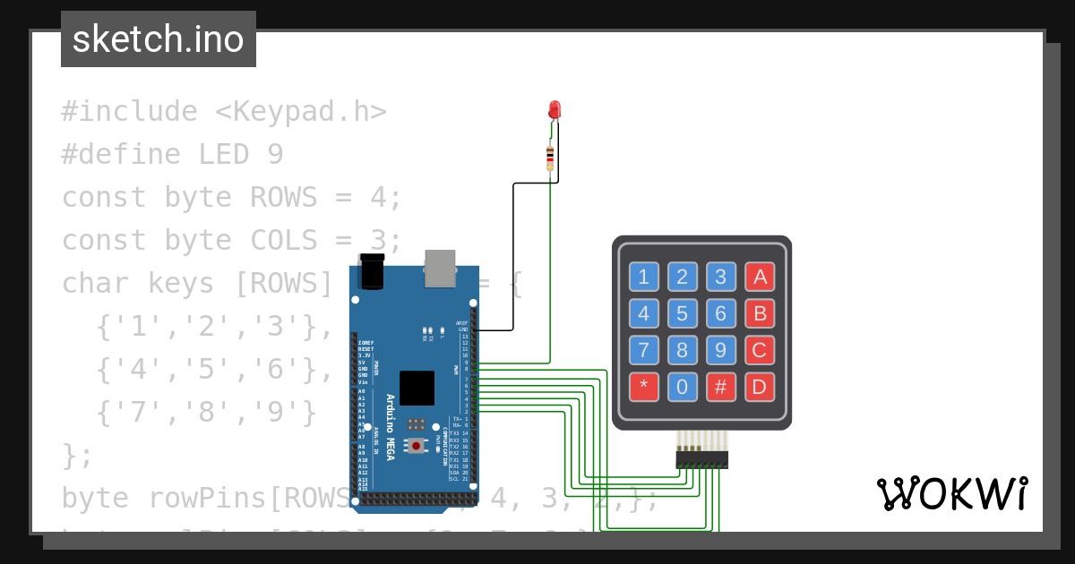 Keypad Wokwi Esp32 Stm32 Arduino Simulator 3951