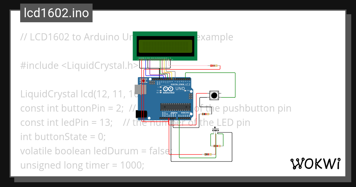 lcd1602.ino copy - Wokwi ESP32, STM32, Arduino Simulator