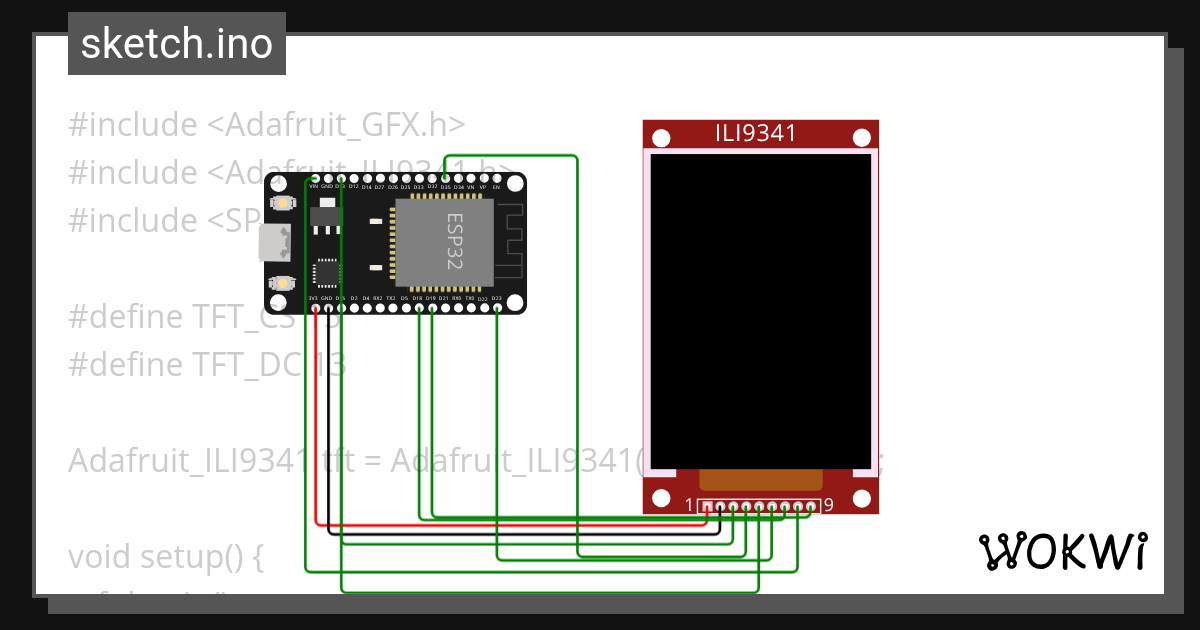 TFT - Wokwi ESP32, STM32, Arduino Simulator