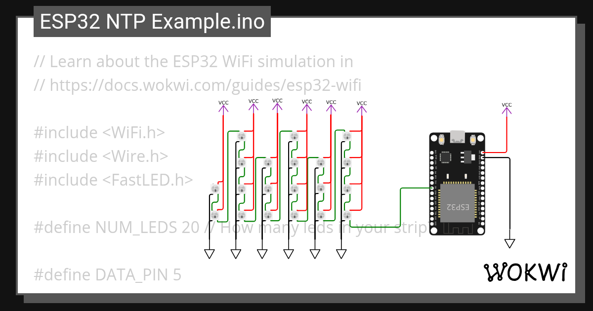 ESP32 NTP BCD.ino - Wokwi ESP32, STM32, Arduino Simulator
