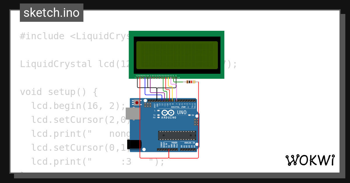 แสดงผล Wokwi Esp32 Stm32 Arduino Simulator 