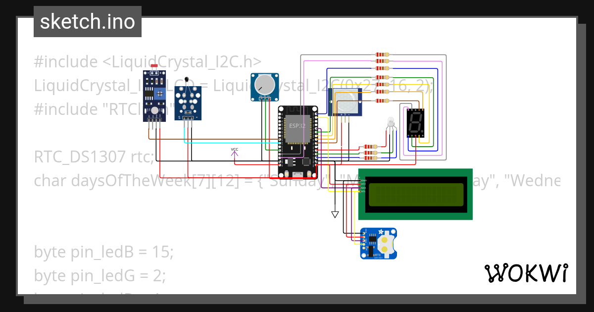 Pir_7Segmentos - Wokwi ESP32, STM32, Arduino Simulator