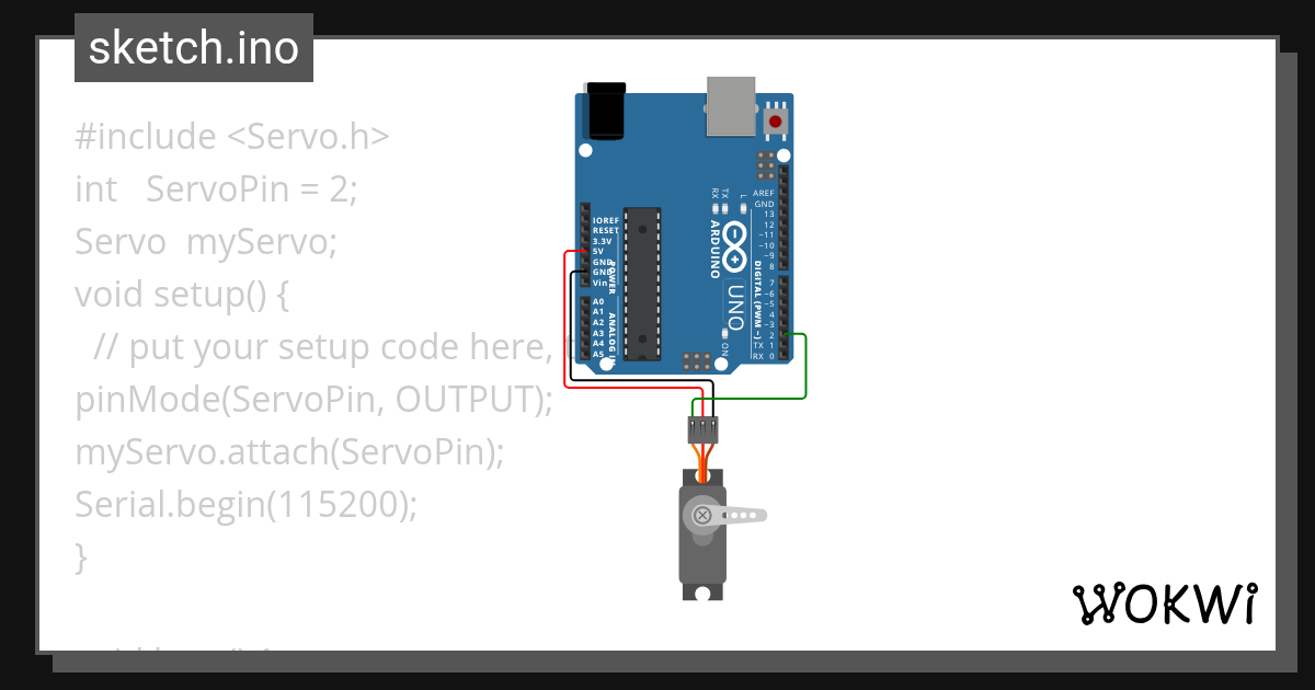 Servo with user input - Wokwi ESP32, STM32, Arduino Simulator