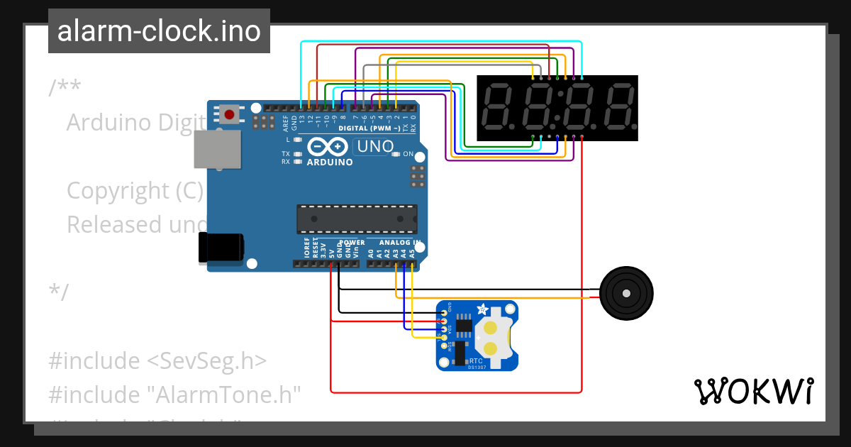 alarm-clock.ino copy - Wokwi ESP32, STM32, Arduino Simulator