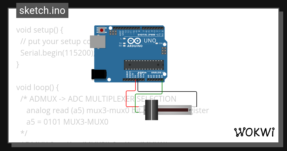 adc_register level - Wokwi ESP32, STM32, Arduino Simulator