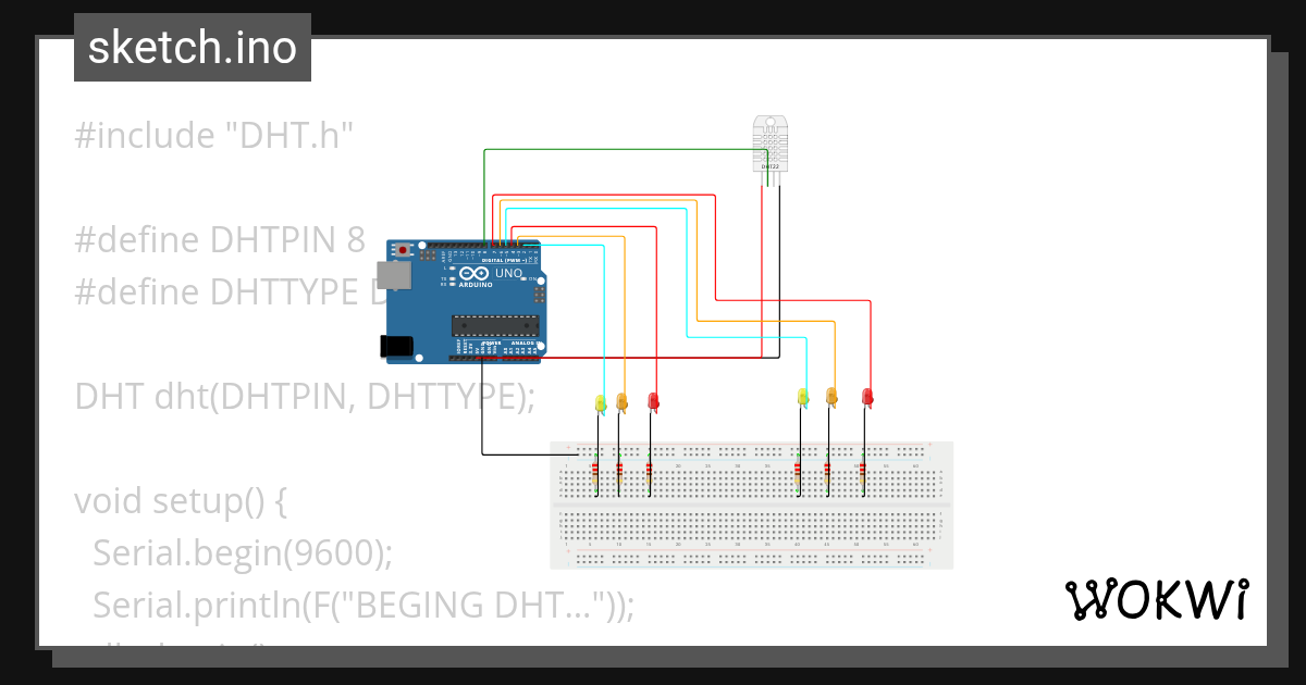 Humidity And Temperature Wokwi Esp32 Stm32 Arduino Simulator 