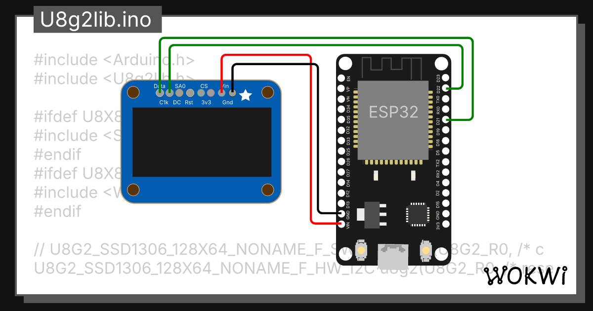 U8g2lib.ino copy - Wokwi ESP32, STM32, Arduino Simulator