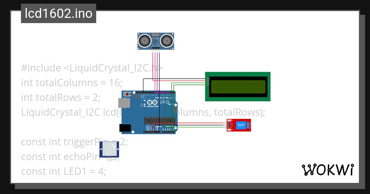 lcd1602.ino - Wokwi ESP32, STM32, Arduino Simulator