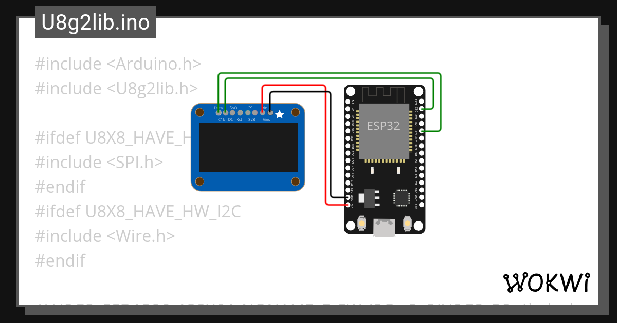 U8g2lib.ino copy - Wokwi ESP32, STM32, Arduino Simulator