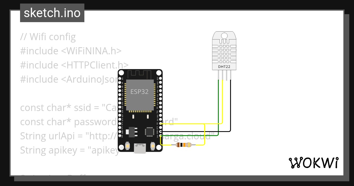 Temp sensor - Wokwi ESP32, STM32, Arduino Simulator