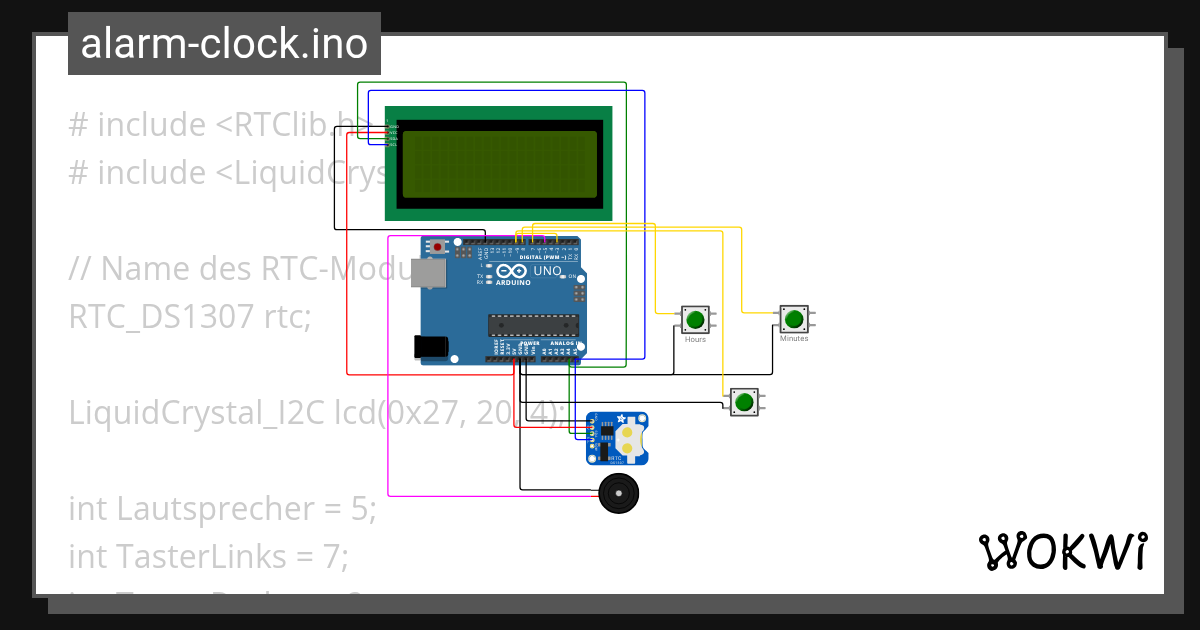 Wecker-577662.ino copy - Wokwi ESP32, STM32, Arduino Simulator