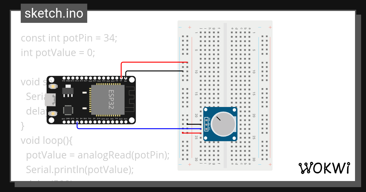 Potentiometer Andrés Nigrinis Wokwi Esp32 Stm32 Arduino Simulator 