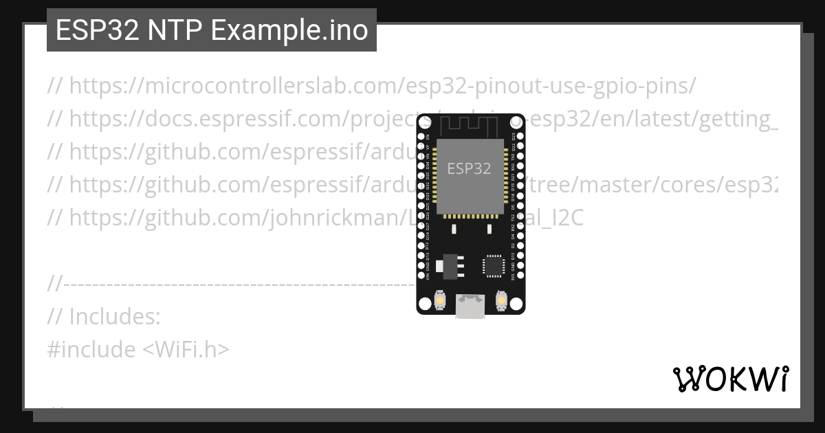 ESP32 NTP Example.ino copy - Wokwi ESP32, STM32, Arduino Simulator