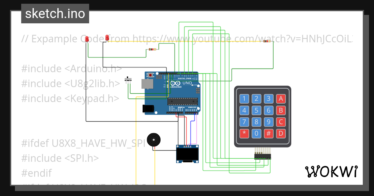 Labbox Keypad Running TEST - Wokwi Arduino and ESP32 Simulator