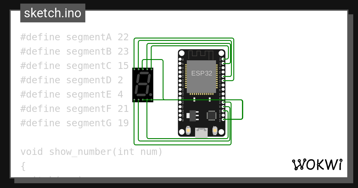 Ece282 7 Segment Display Wokwi Esp32 Stm32 Arduino Simulator