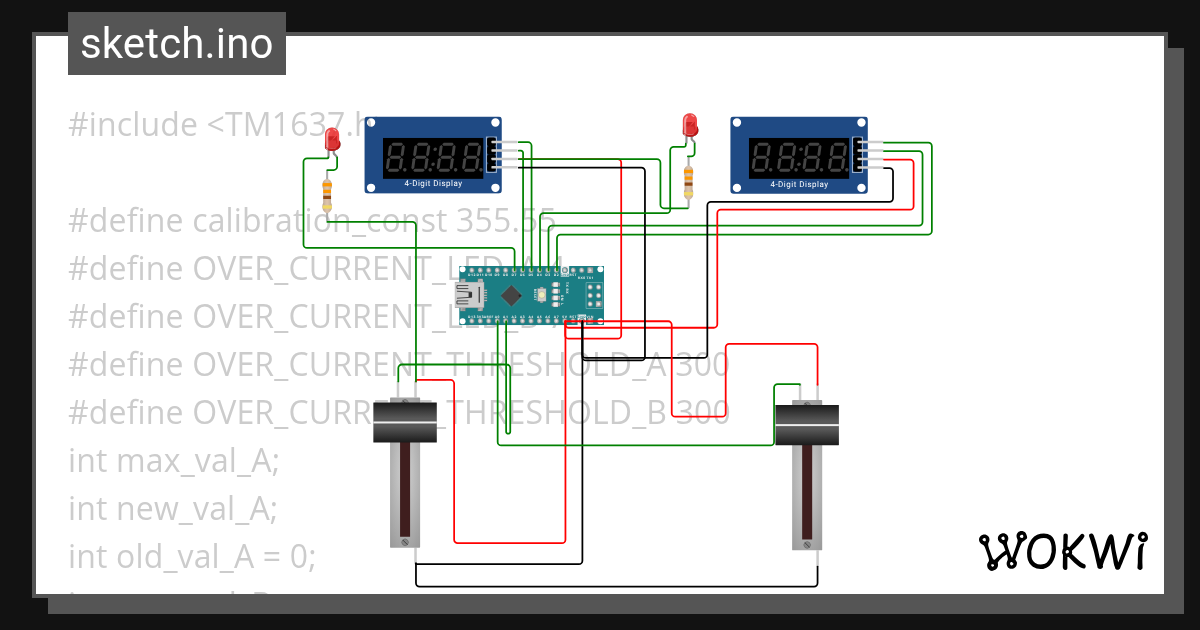 TM1637_Dual_Demo - Wokwi ESP32, STM32, Arduino Simulator