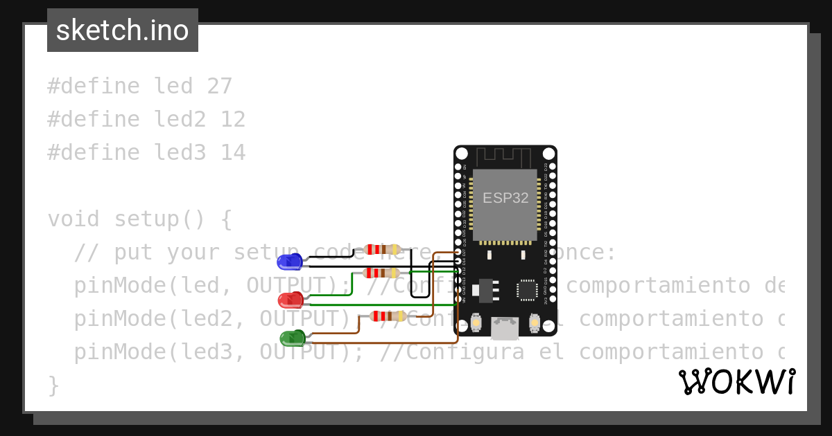 Práctica 1 Wokwi Esp32 Stm32 Arduino Simulator 6310