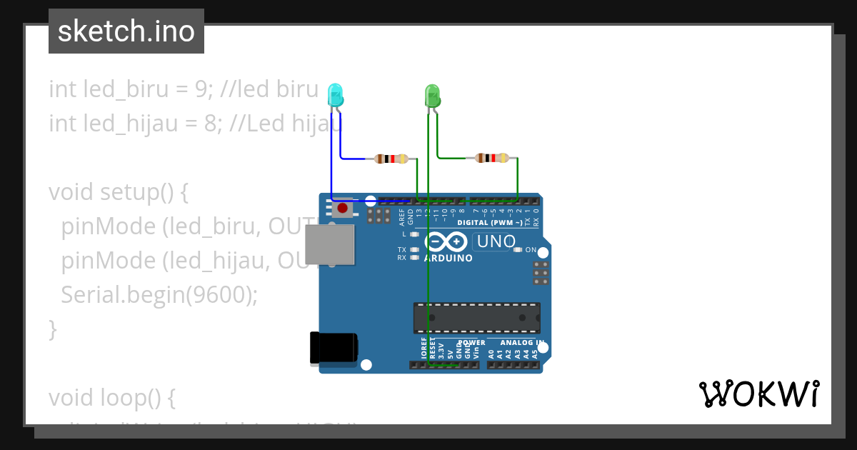 Project 2 LED Blink - Wokwi ESP32, STM32, Arduino Simulator