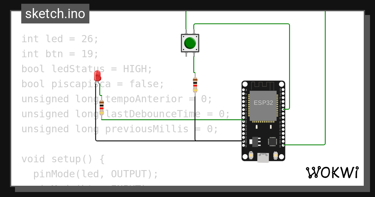 BotÃo Item C Esp32 Wokwi Esp32 Stm32 Arduino Simulator 1268