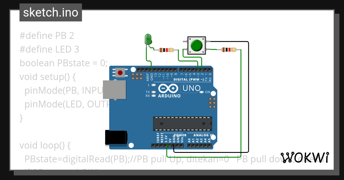 Pull Down Tekan Kedip Lambat - Wokwi ESP32, STM32, Arduino Simulator Pull Down Tekan Kedip Lambat - Wokwi ESP32, STM32, Arduino Simulator