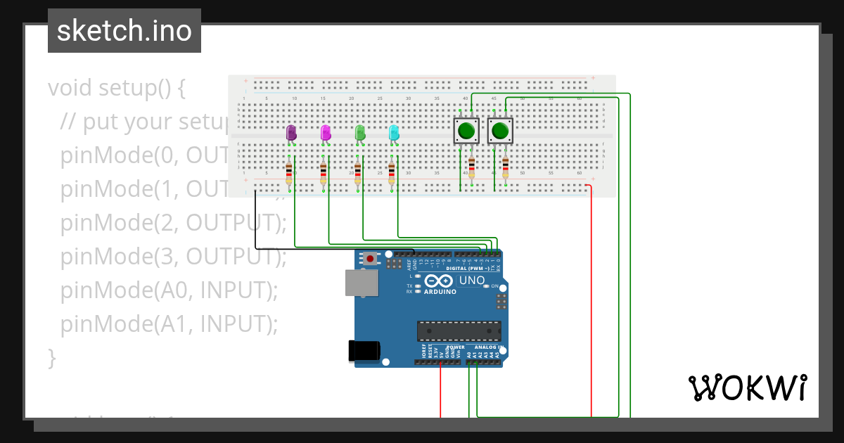 LATIHAN 3 PUSH BUTTON - Wokwi ESP32, STM32, Arduino Simulator