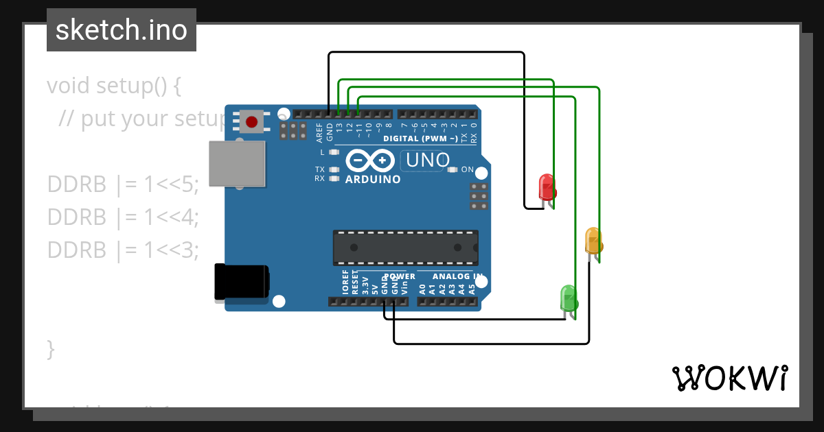 Semaforregistre Wokwi Esp32 Stm32 Arduino Simulator 