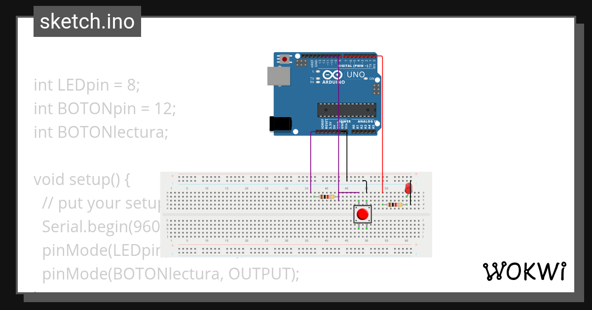 PUSH BUTTON / RESISTENCIA PULL UP - Wokwi ESP32, STM32, Arduino Simulator