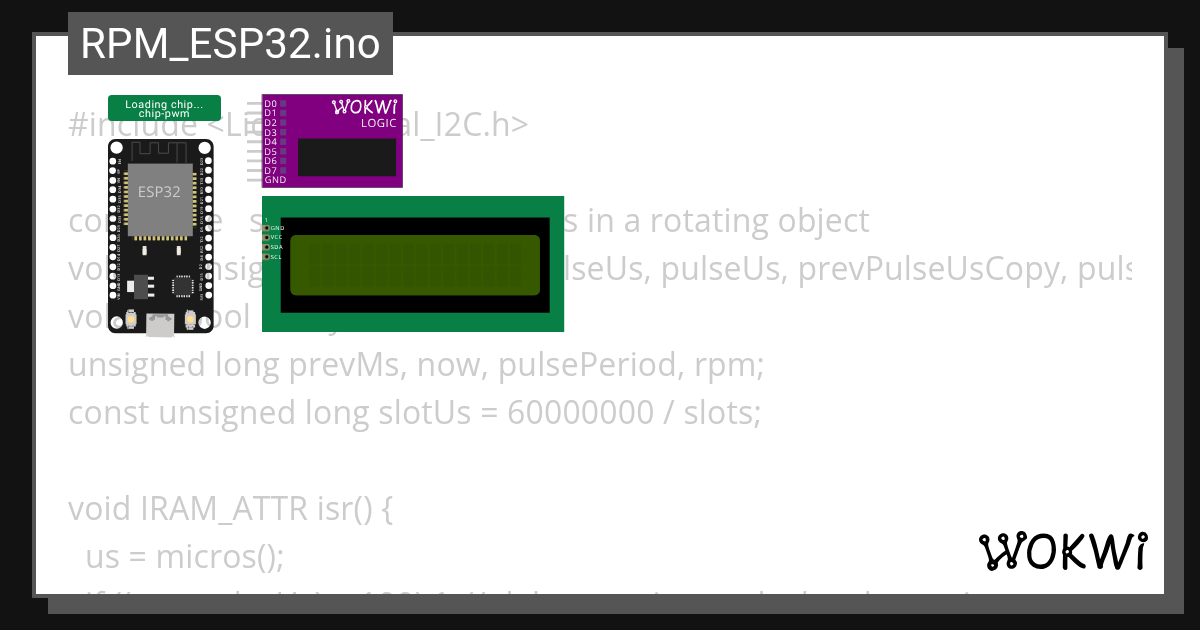 RPM_ESP32.ino copy - Wokwi Arduino and ESP32 Simulator