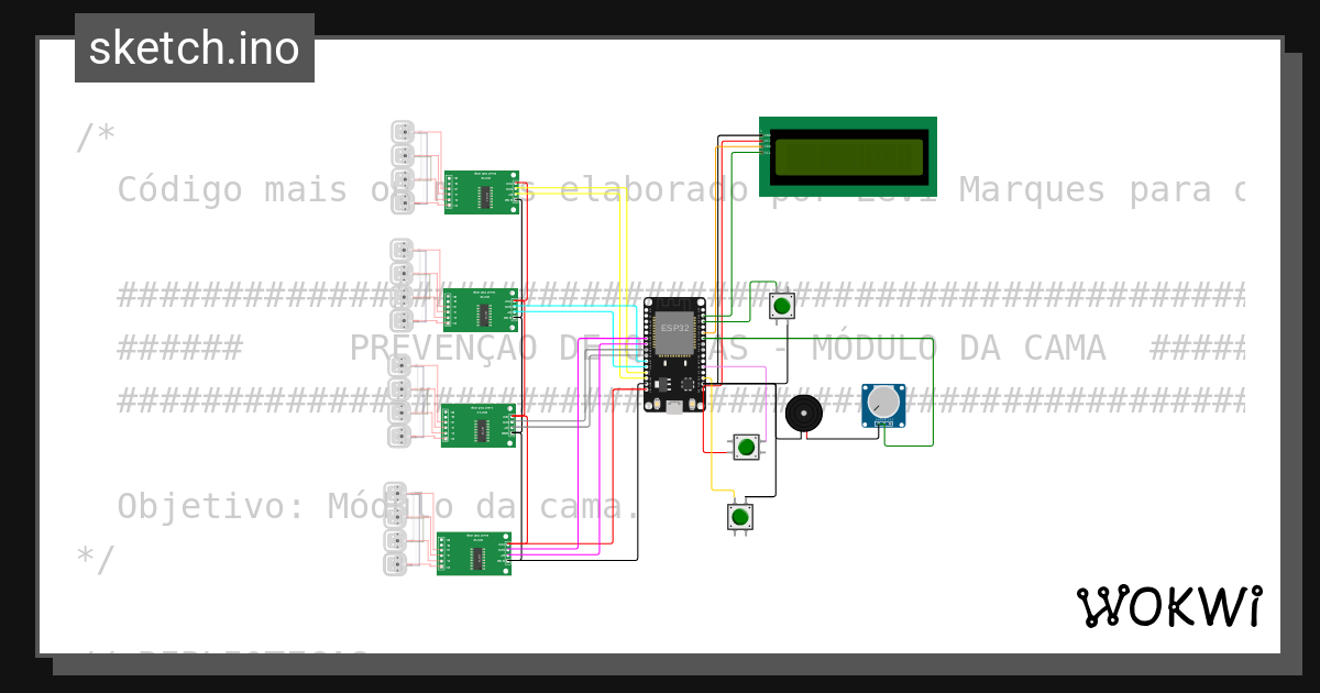 Módulo Da Cama V05 Wokwi Esp32 Stm32 Arduino Simulator 9798