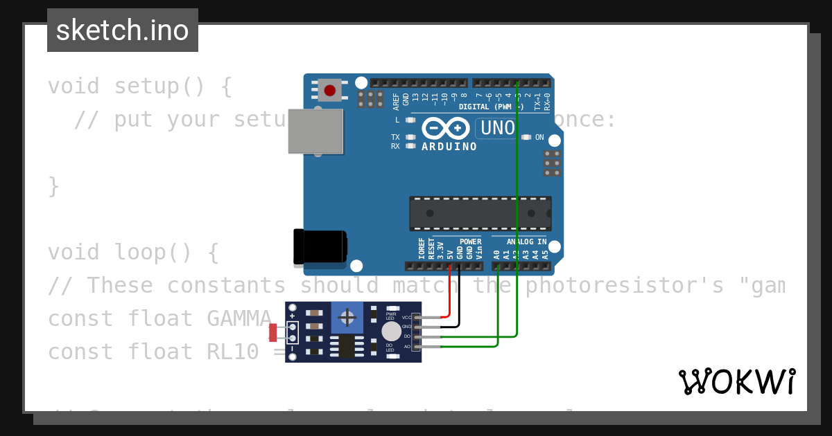 Fotoresistencia Wokwi Esp32 Stm32 Arduino Simulator