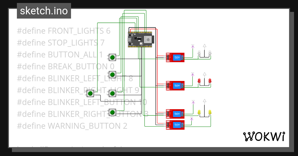 System Light Wokwi Esp32 Stm32 Arduino Simulator 