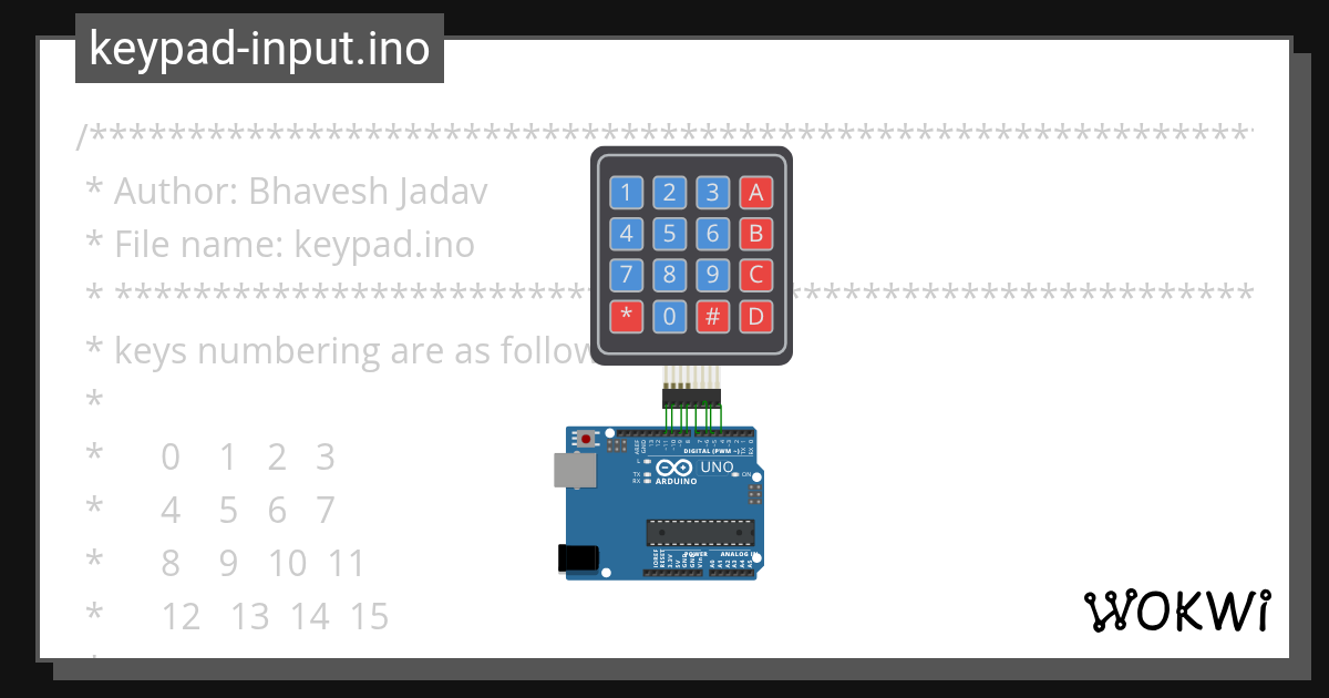 keypad-input Serial Monitor (Complex) - Wokwi ESP32, STM32, Arduino Simulator