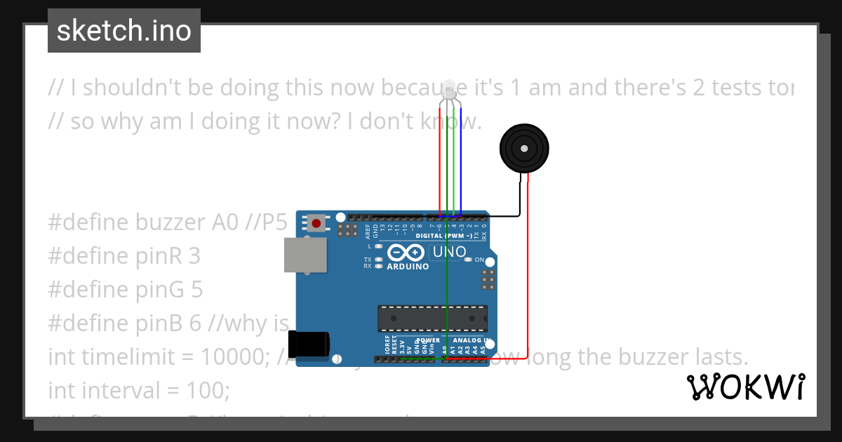 Buzzer & LED synchronized - Wokwi Arduino and ESP32 Simulator
