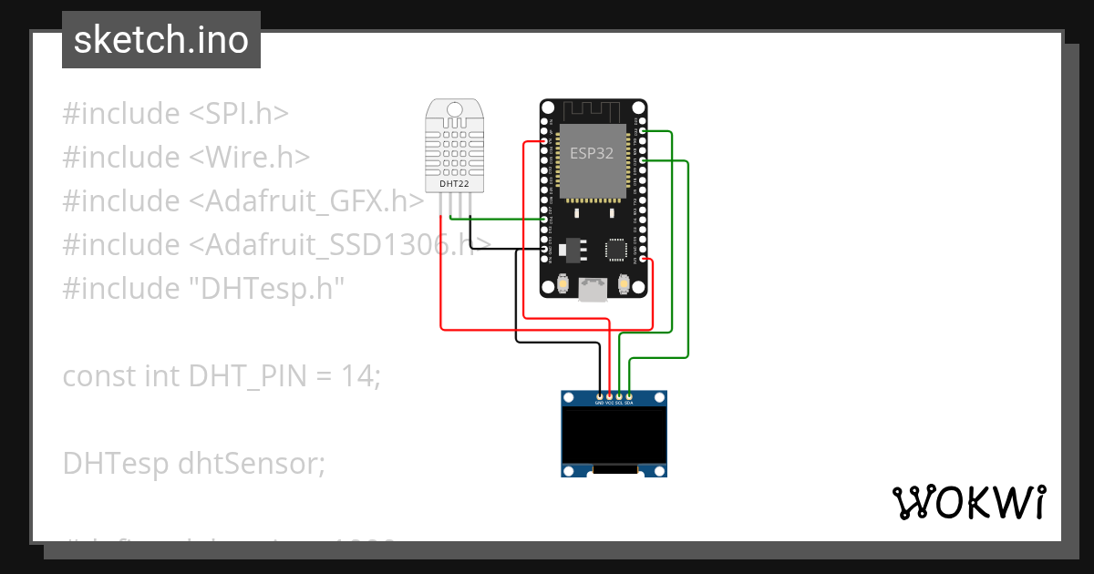 Temp Sensor Oled Esp Wokwi Esp32 Stm32 Arduino Simulator