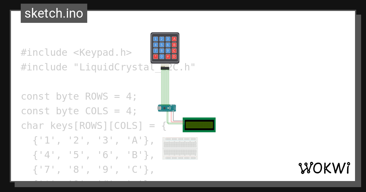 Keypad Wokwi Esp32 Stm32 Arduino Simulator
