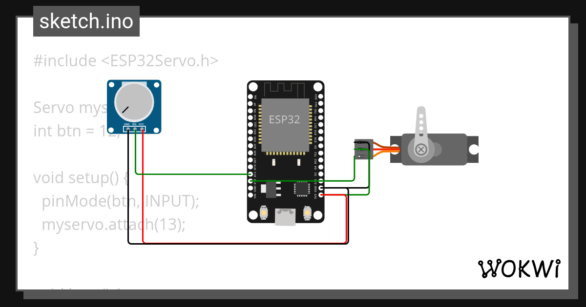 Pot With Motor Wokwi Esp32 Stm32 Arduino Simulator 