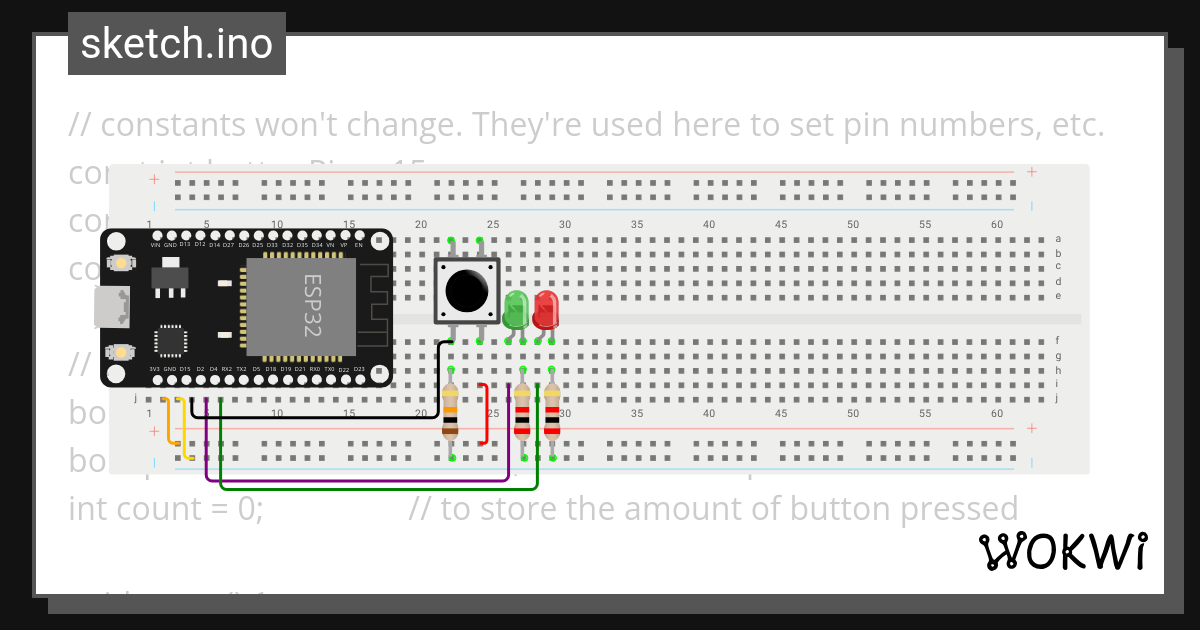 Embedded System 2 Button Toggle Led Wokwi Esp32 Stm32 Arduino 6313