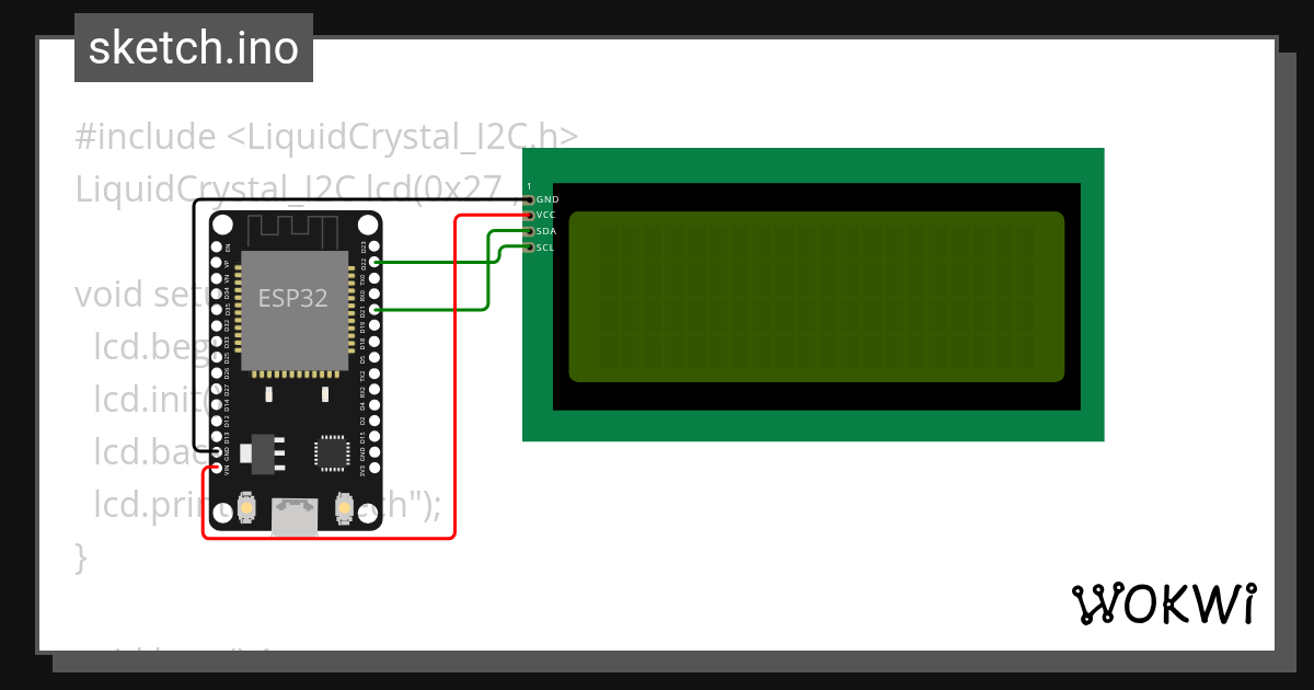lcd - Wokwi ESP32, STM32, Arduino Simulator
