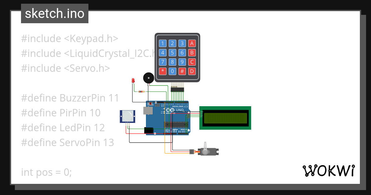 Project Smart Security for SMK - Wokwi ESP32, STM32, Arduino Simulator