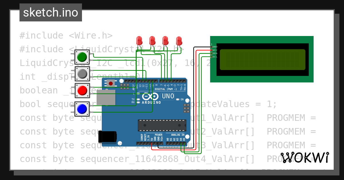 Тест Wokwi Esp32 Stm32 Arduino Simulator