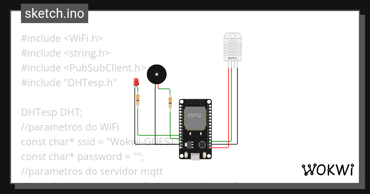 sensor de temperatura IoT - Wokwi ESP32, STM32, Arduino Simulator