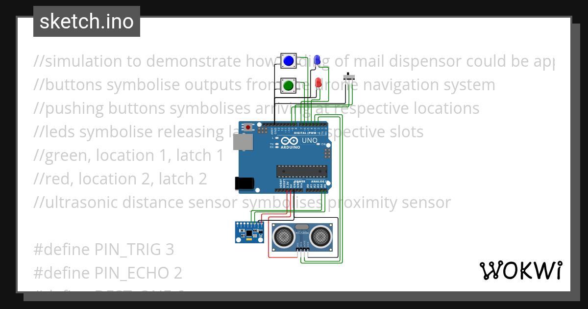 Mail Dispenser 2 - Wokwi ESP32, STM32, Arduino Simulator