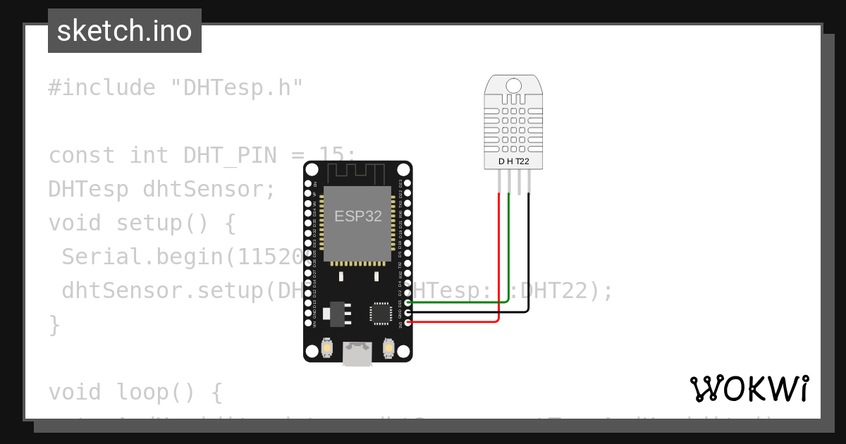 อุณหภูมิ Wokwi Esp32 Stm32 Arduino Simulator