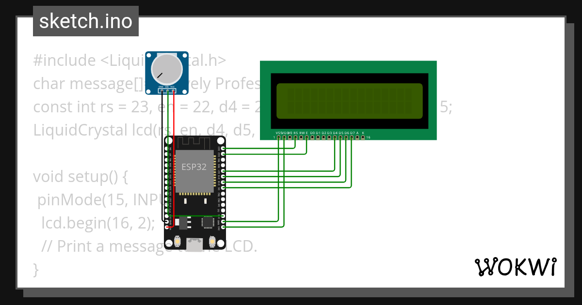 Wokwi - Online ESP32, STM32, Arduino Simulator Wokwi - Online ESP32, STM32, Arduino Simulator