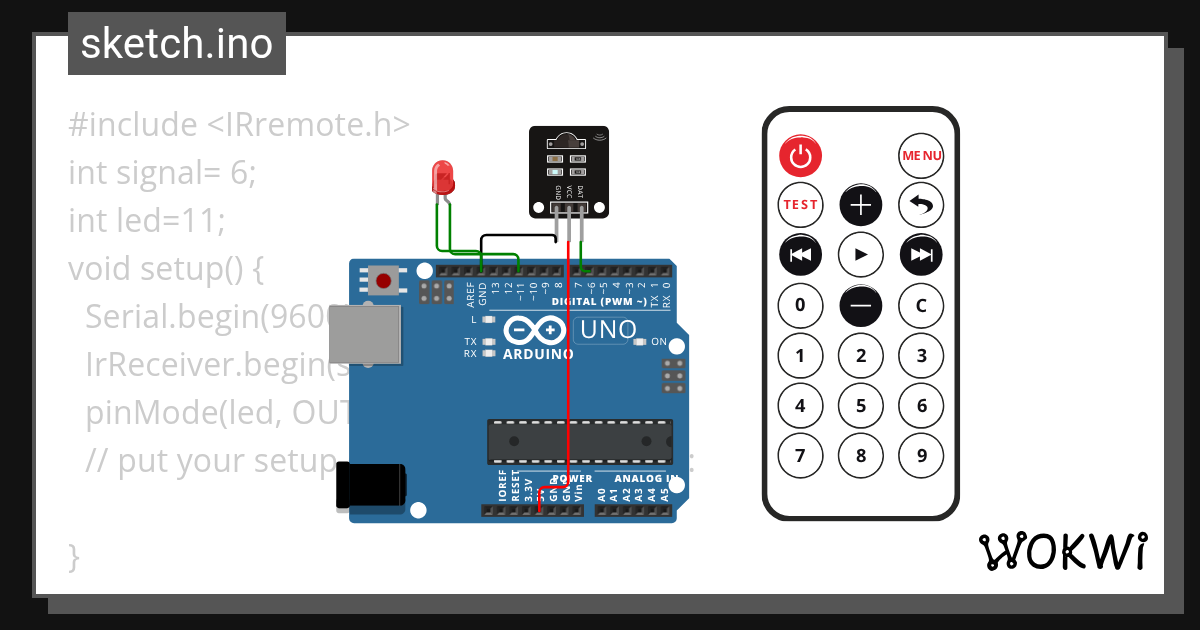 Ir Remote Wokwi Esp32 Stm32 Arduino Simulator 4407