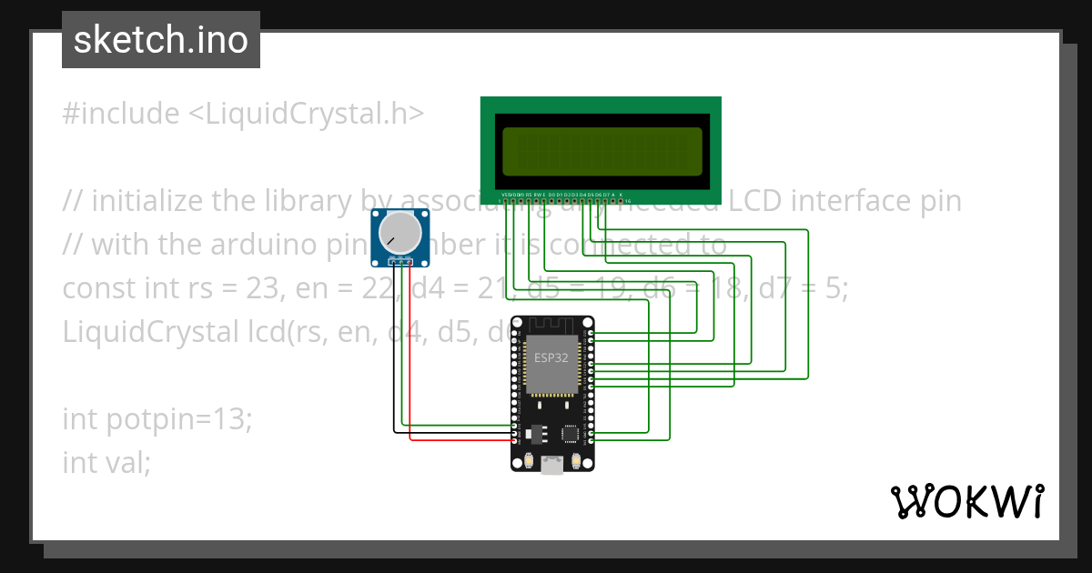 Lcd With Potentiometer Project Wokwi Esp32 Stm32 Arduino Simulator 3764