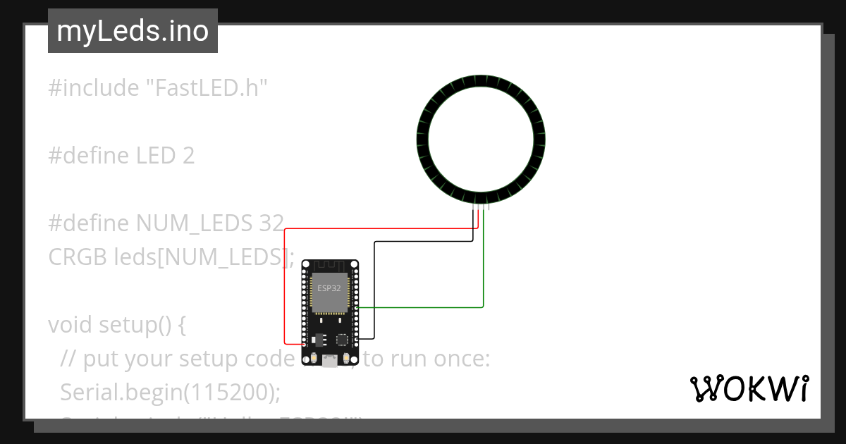 MyLeds - Wokwi ESP32, STM32, Arduino Simulator