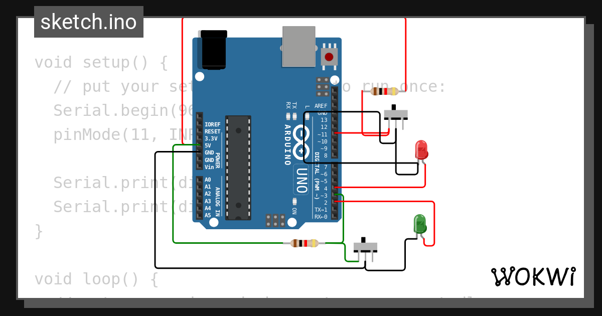 Switch Led Wokwi Esp32 Stm32 Arduino Simulator 3420