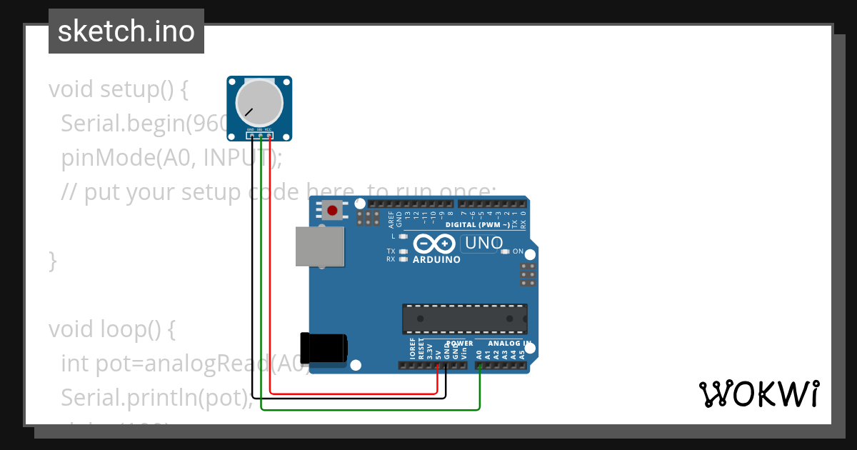 potentiometer - Wokwi ESP32, STM32, Arduino Simulator