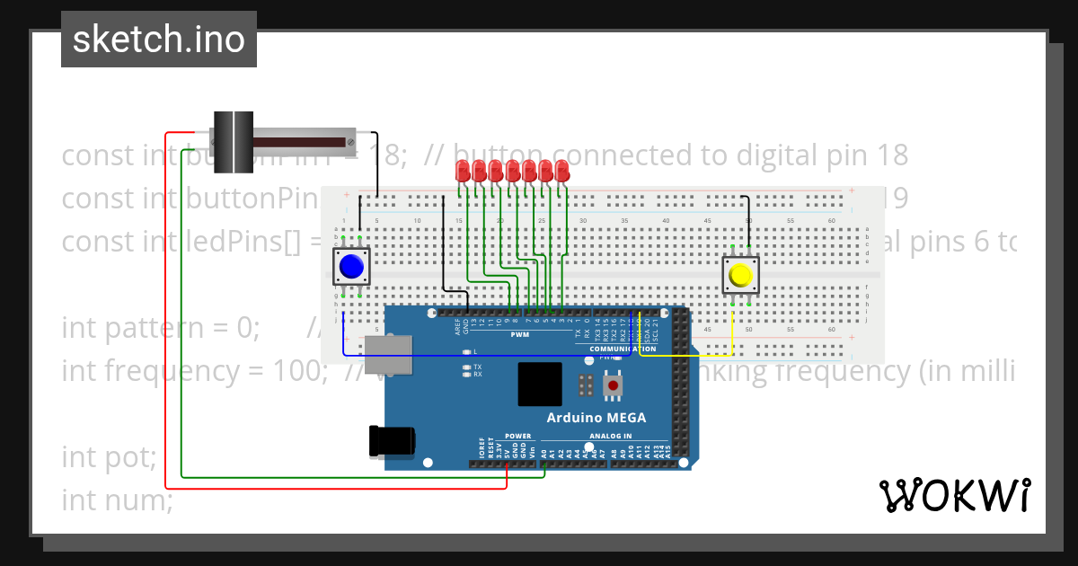 PWM ADC ATT1 - Wokwi ESP32, STM32, Arduino Simulator